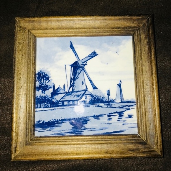 royal delft | Wall Decor | Rare Vtg Royal Delft Blue Handpainted ...